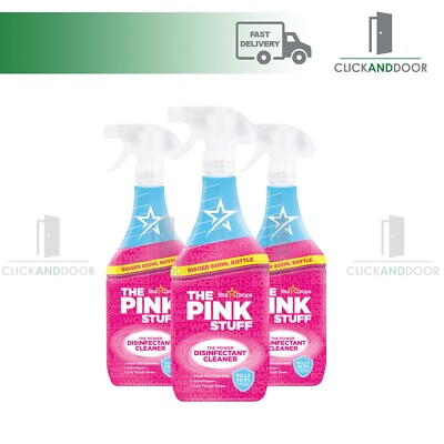 3 x The Pink Stuff Power Disinfectant Cleaner Streak Free Clean New ...
