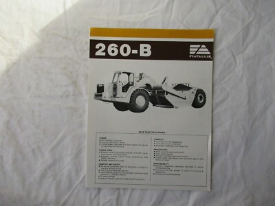 FIATALLIS Fiat Allis 260-B tractor scraper brochure | eBay