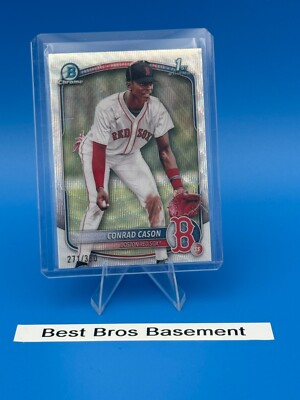 2025 Bowman Wave Refractor Conrad Cason 271/350 Boston Red Sox #BCP-130 ...