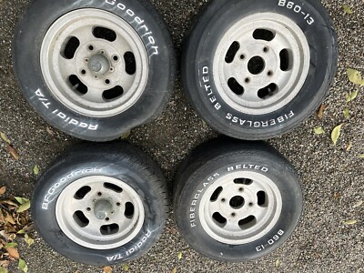 Slotted Shelby Cal 500 13" Wheels ORIGINAL 13x5 1/2 Volkswagen 4 Lug ...