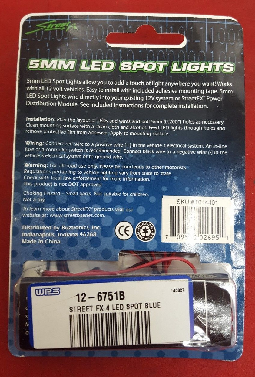 NEW Street FX LED Spot Lights Blue LEDs - 1044401/48-0825/12-6751B ...