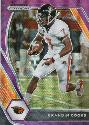 BRANDIN COOKS 2021 PANINI PRIZM DRAFT PURPLE WAVE PRIZM DALLAS COWBOYS ...