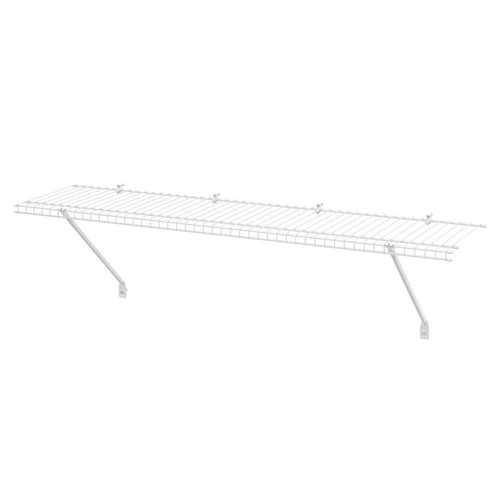 ClosetMaid Closet Shelf 48 in x 12 in Vinyl-Coated White Steel Wire ...