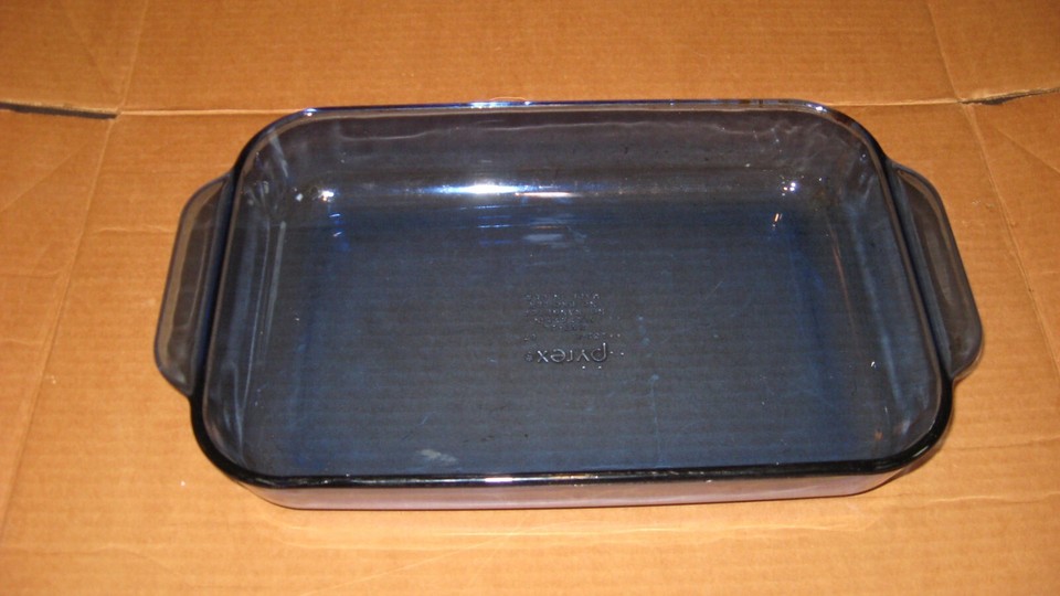 Pyrex Cobalt Blue Baking Dish 11 x 7 in Rectangle Casserole Dish 2Qt ...