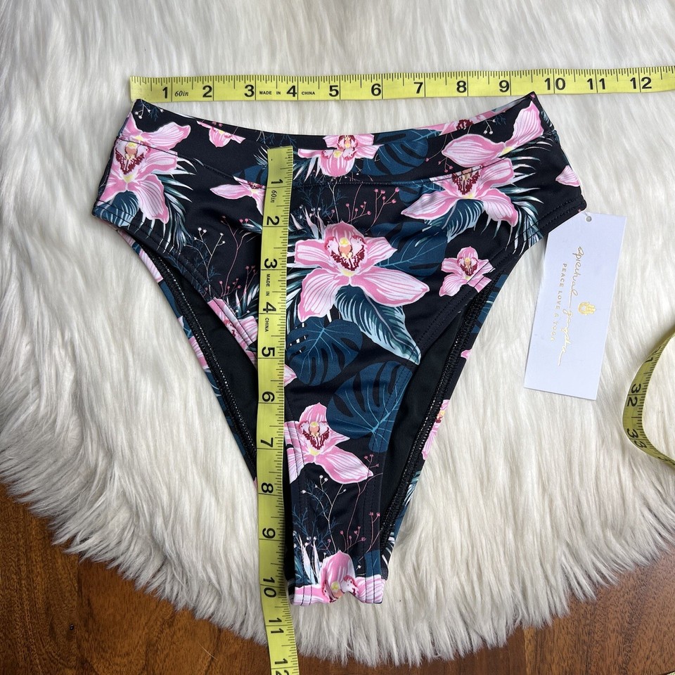 Spiritual Gangster Womens Size XS Pink Irises Sundara Bahia Bikini Swim ...
