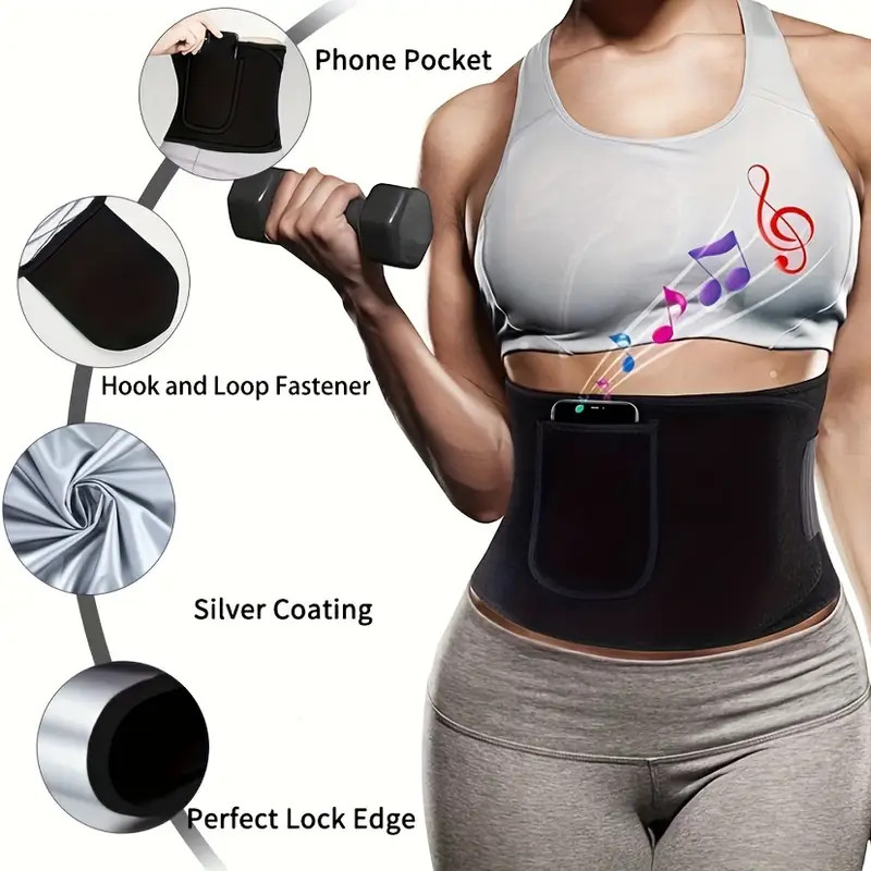 Slimming Waist Trainer & Trimmer Belt Lower Belly Fat Sweat Band Men ...