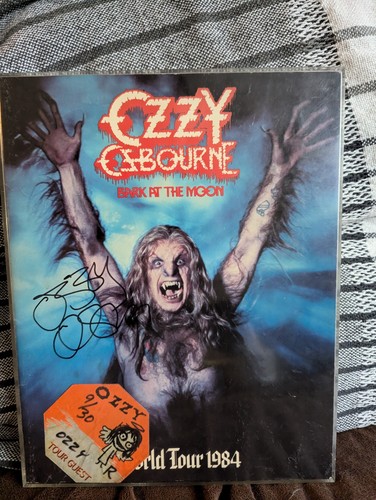 1984 Ozzy Osbourne Signed Bark At The Moon Tour Concert Program Book ...