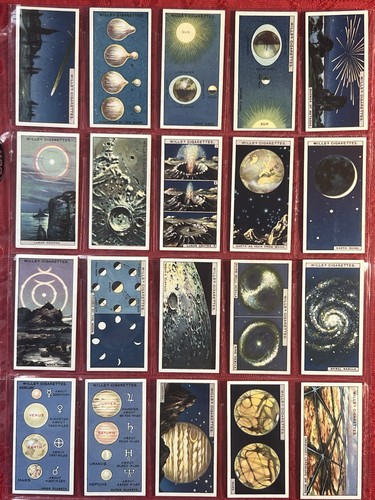 1928 WILLS-ROMANCE OF THE HEAVENS-PLANETS+ HIGH $$ FULL 50 CARD SET-VG ...
