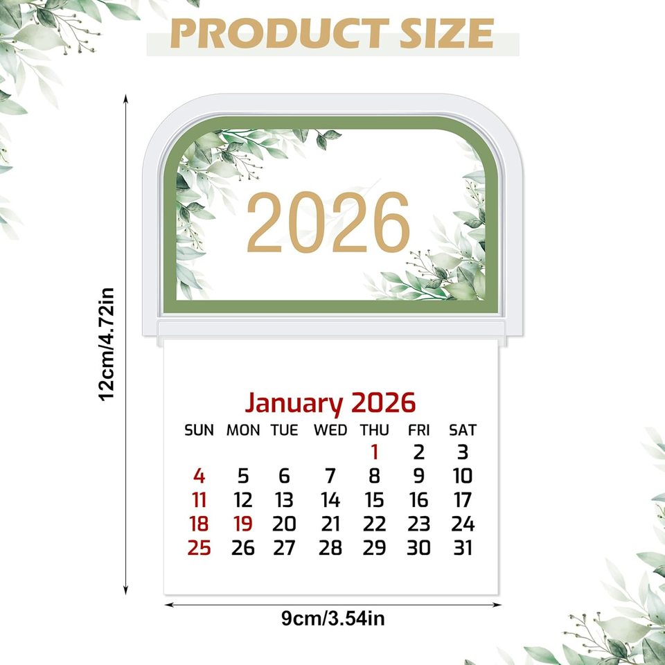 5 Pcs 2026 Mini Stick on Calendar Small Monthly Peel and Stick Adhesive ...