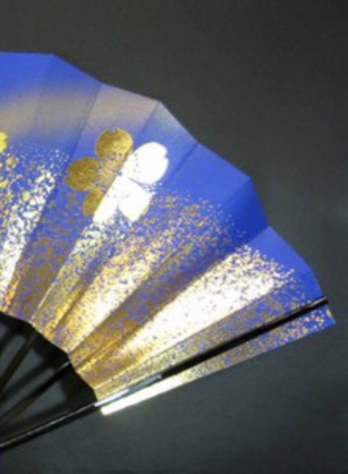 Japanese Folding Fan KYOTO Traditional Sensu Ougi SAKURA Cherry Blossom ...