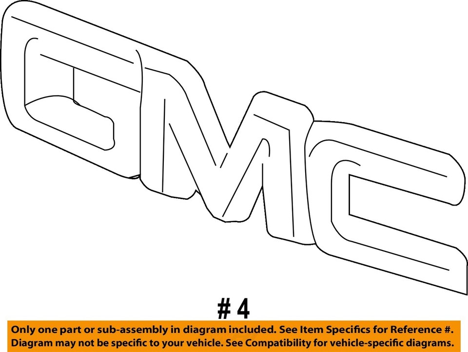 GM OEM 07-13 Sierra 1500 Grille Grille Components-Emblem 22761795 | eBay