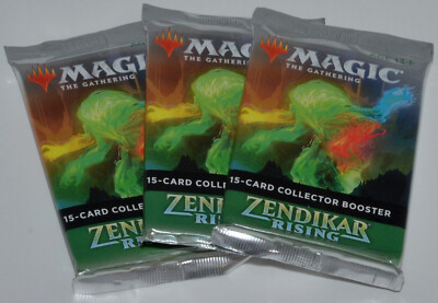 3x Zendikar Rising Collector Booster Packs MTG Magic the Gathering ...