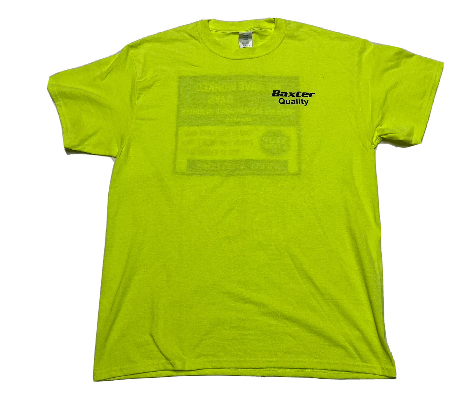 Baxter Quality Safety Chart Yellow Cotton Blend T-Shi… - Gem