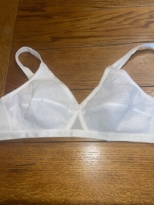 Jodee White Floral Mastectomy Bra Style 2576 - Women's Size 40C = New ...