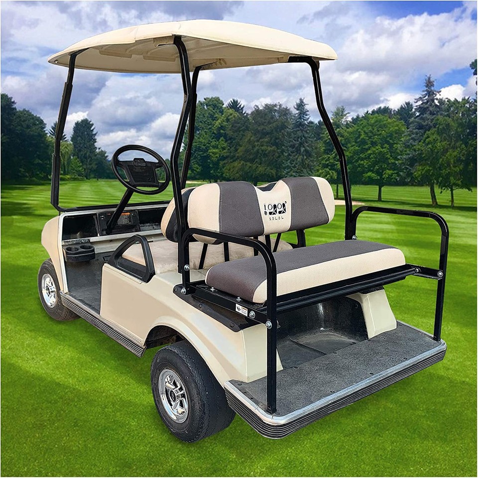 Golf Cart Front Back Seat Cover Set for EZGO TXT RXV & Club Car DS 4 ...