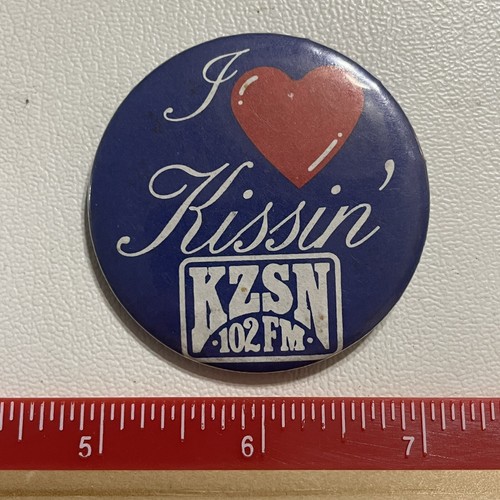 Wichita Kansas I Love Kissin KZSN 102 FM RADIO Country Music Pinback ...