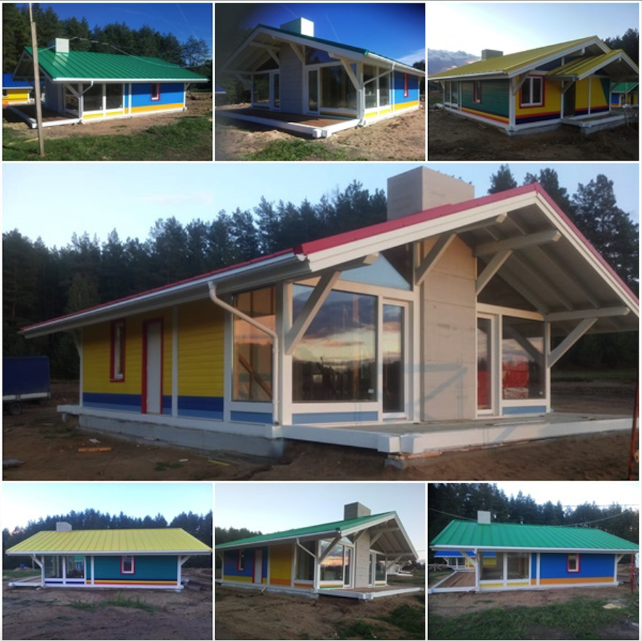 860 sq.ft PREFAB TIMBER FRAME KIT ENGINEERED WOOD HOUSE DIY BUILDING ...