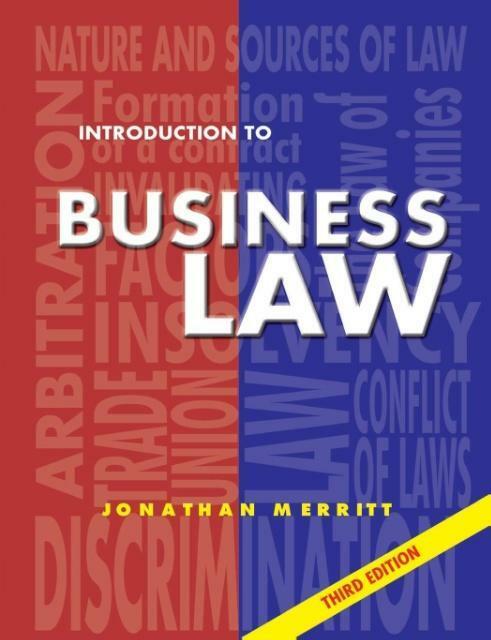 Introduction to Business Law 3rd Ed von J. G. Merritt (2000 ...