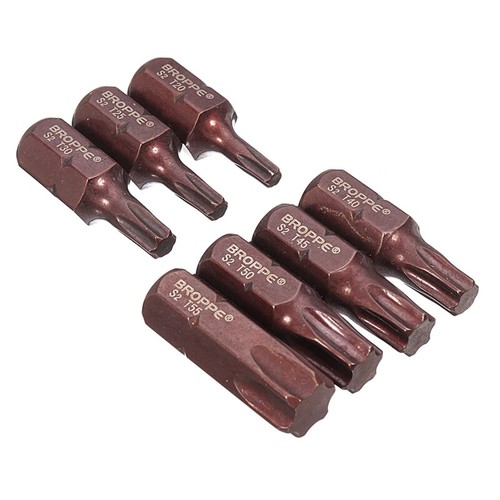 7Pcs T20-55 Torx Screwdriver Bit S2 Steel 10mm Hex for Screwdriver T2 ...