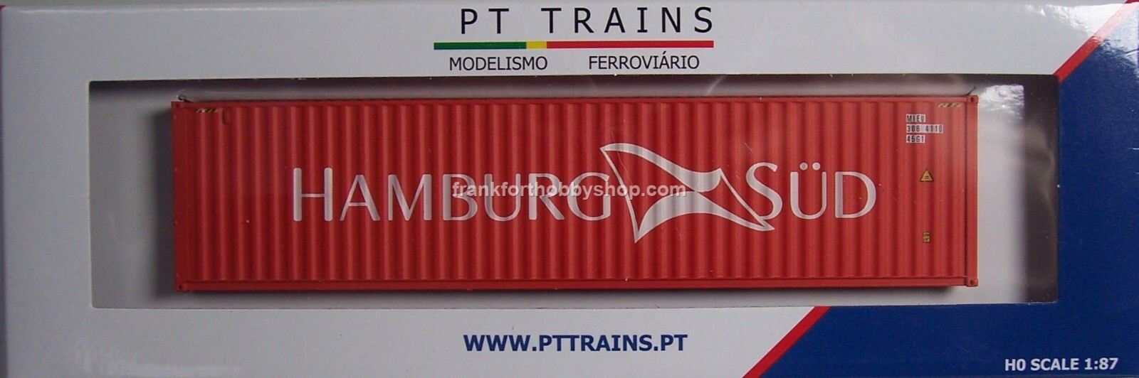 PT TRAINS #840007.2 HO 40 ' HC CONTAINER HAMBURG SUD Road # MIEU 306411 ...