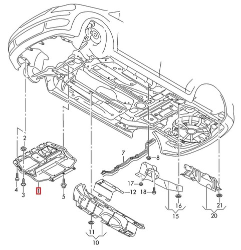 NEW GENUINE VOLKSWAGEN VW CADDY 2K FRONT ENGINE NOISE INSULATION COVER ...