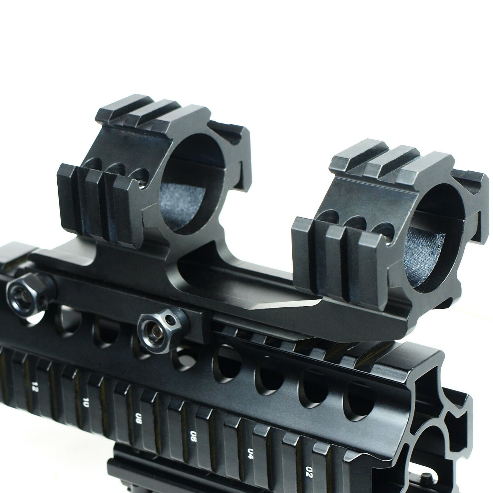 Tactical 30mm-1" PEPR Cantilever Rifle Scope Mount with Extra Tri-rail ...