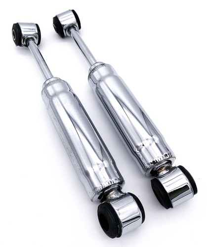 Pair Short Chrome Gas Filled Shock Absorbers For Street / Hot Rod