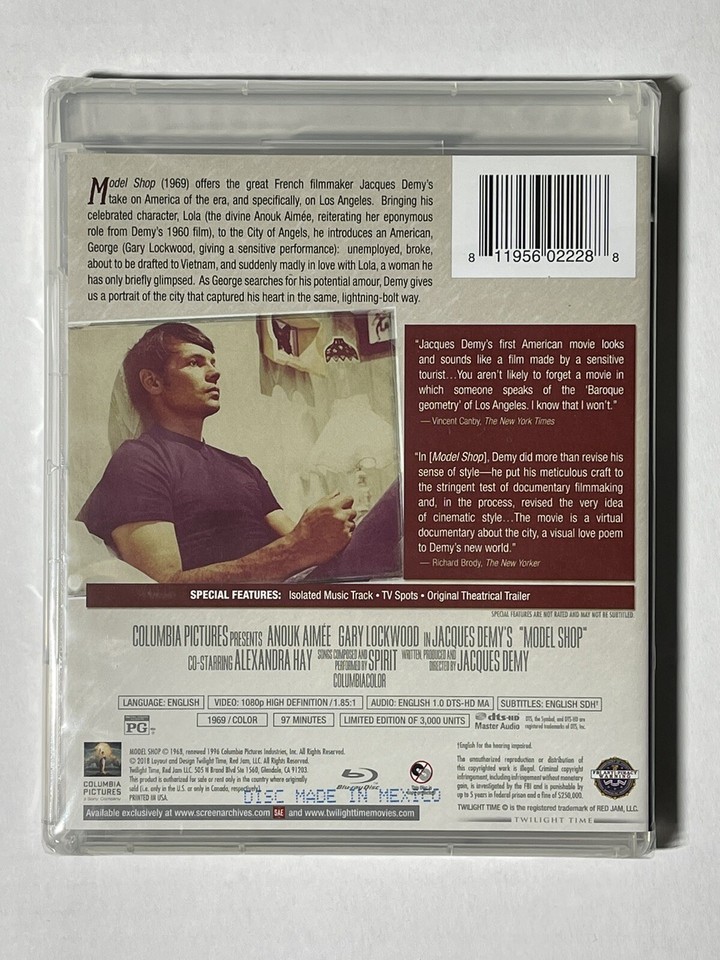 Model Shop Blu-ray Twilight Time Limited 3000 Only Jacques Demy Brand ...
