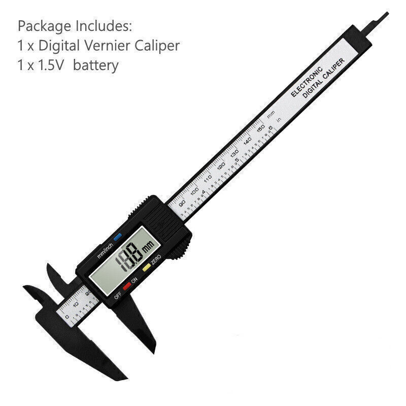 6'' LCD Digital Vernier Caliper Micrometer Measure Tool Gauge Ruler ...