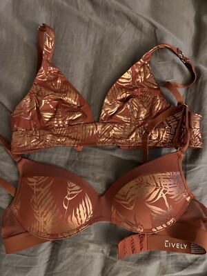 New Lot Or 2 XS No Pad No-Wire Push Up Bra AR8 Warm Oak Size 32B | eBay