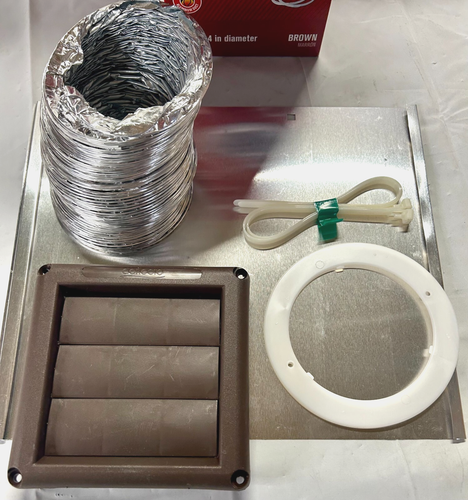 4 Inch Flexible Vent Kit 5 FT. Installation Ace Multi-Purpose Brown ...