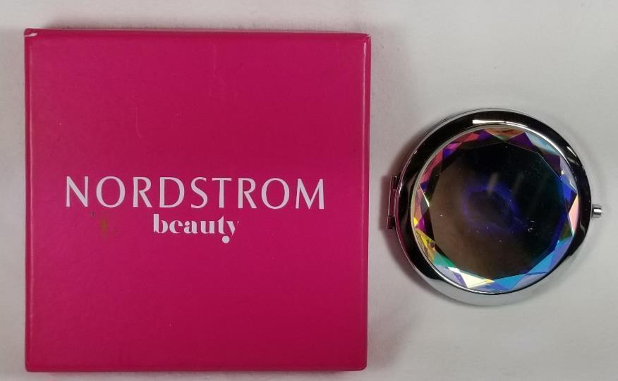 Nordstrom Beauty Rainbow Compact Folding 2 Sided Makeup Mirror Pink Box ...
