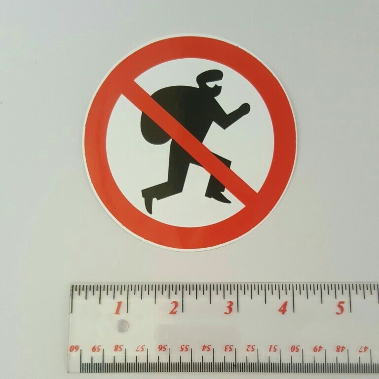 DON'T ROBBERY Sticker Funny Label Joke Prohibition & Warning Funny ...