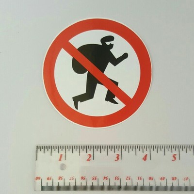 DON'T ROBBERY Sticker Funny Label Joke Prohibition & Warning Funny ...