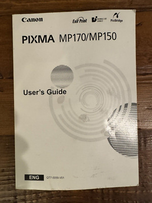 Canon PIXMA MP170 MP150 All-in-One Original User's Guide Manual FREE ...