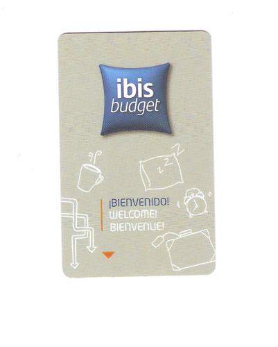 1 Hotelkarte Schlüssel Hotel Key card Keycard Hotelschlüssel IBIS ...