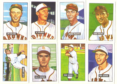 1951 Bowman Reprint set St. Louis Browns 16 cards as shown | eBay
