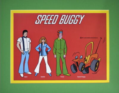 SPEED BUGGY GANG PRINT Professionally Matted Hanna Barbera | eBay