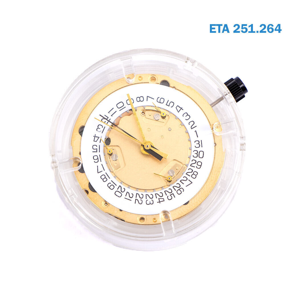 ETA Schweizer Uhrwerk 251.264 Ersatz für Eta 251.262, weiße ...