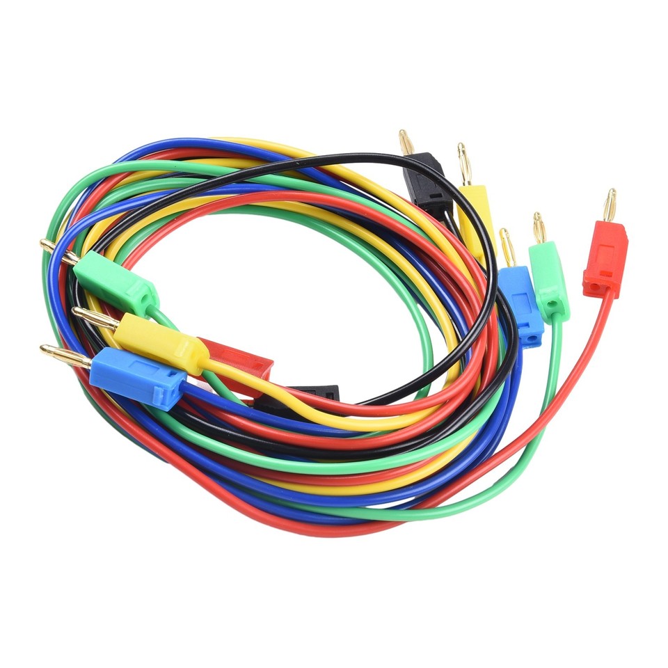 5PCS 2MM Banana Connector Cables for Testing and Educational Equipment ...