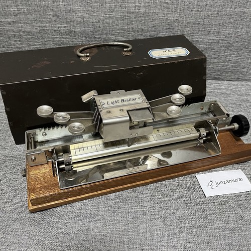 Light Brailler Old Typewriter for create braille JP antique wood Tested ...