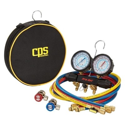 CPS Products MT7I7A6Q Pro-Set Manifold Gauge Set, Aluminum Block | eBay