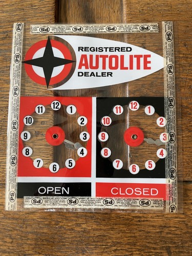 Vintage Autolite Ford Registered Dealer Open Closed Sign | eBay