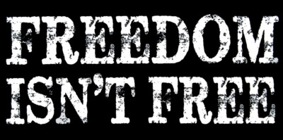 Wholesale Lot of 6 Freedom Isn't Free Black White Decal Bumper Sticker ...