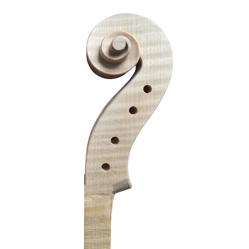 Stradivarius 4/4 Maple Violin Neck Scroll Ebony Fingerboard Tiger ...