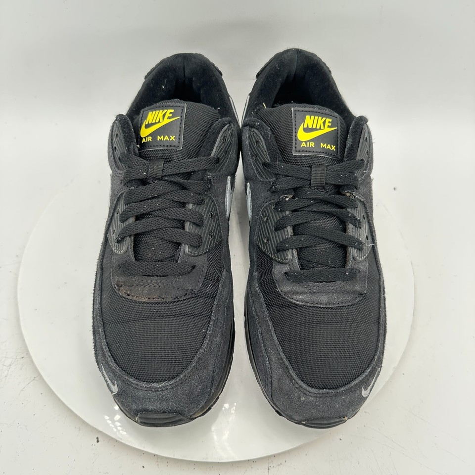 Nike Air Max 90 Men Size 10.5 DO6706-001 Black Yellow Strike Metallic ...