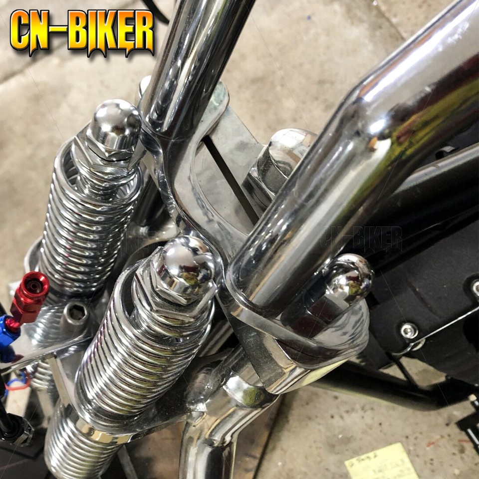 Springer Handlebar Tree Adapter Top Clamp 3.5" Wide Riser For Harley ...