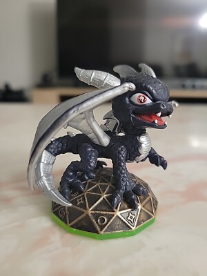 Skylanders Spyros Adventure Dark Spyro Activision Dragon Figure Silver ...