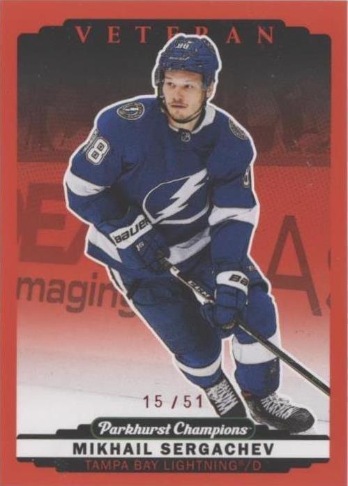 2022-23 Upper Deck Parkhurst Champions - Mikhail Sergachev #18 Red /51 ...