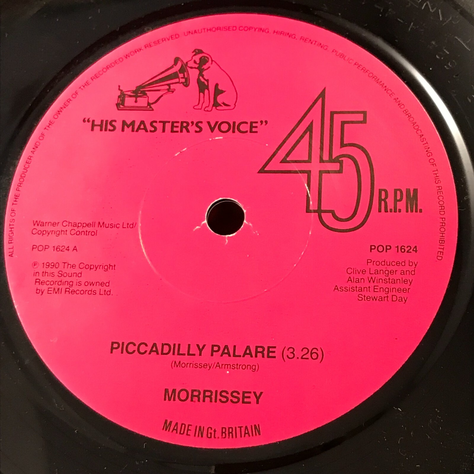 MORRISSEY Piccadilly Palare 1990 UK 7 Vinyl Single Original 45 Record morrissey-piccadilly-palare-1990-uk-7-vinyl-single-original-45-record